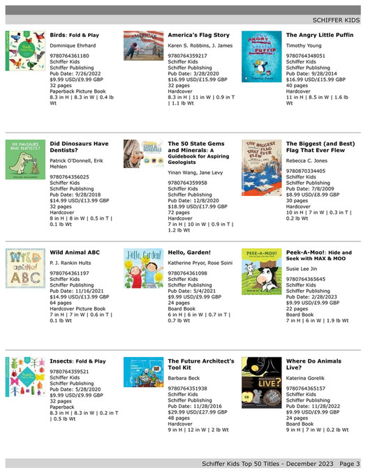 Harper Group - Schiffer Kids Top 50 Titles - Page 1